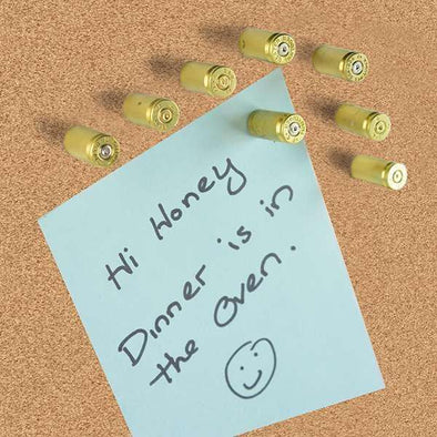 9MM Bullet Push Pins (Pack of 8) - Available in Brass or Nickel