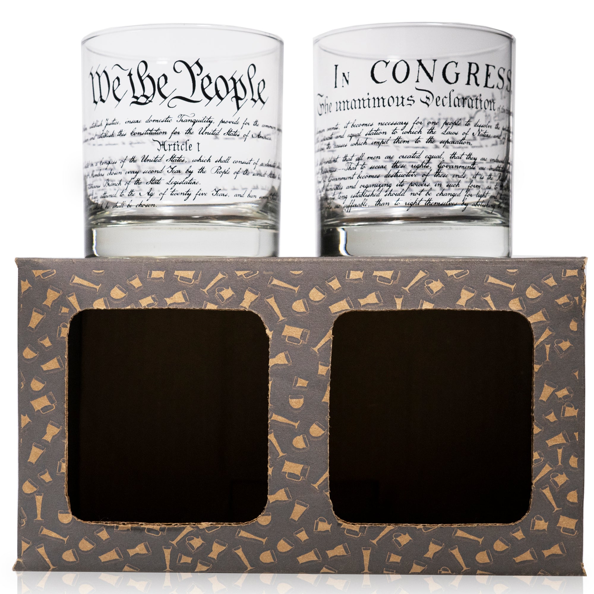 Constitution and Declaration Whiskey Glass Set