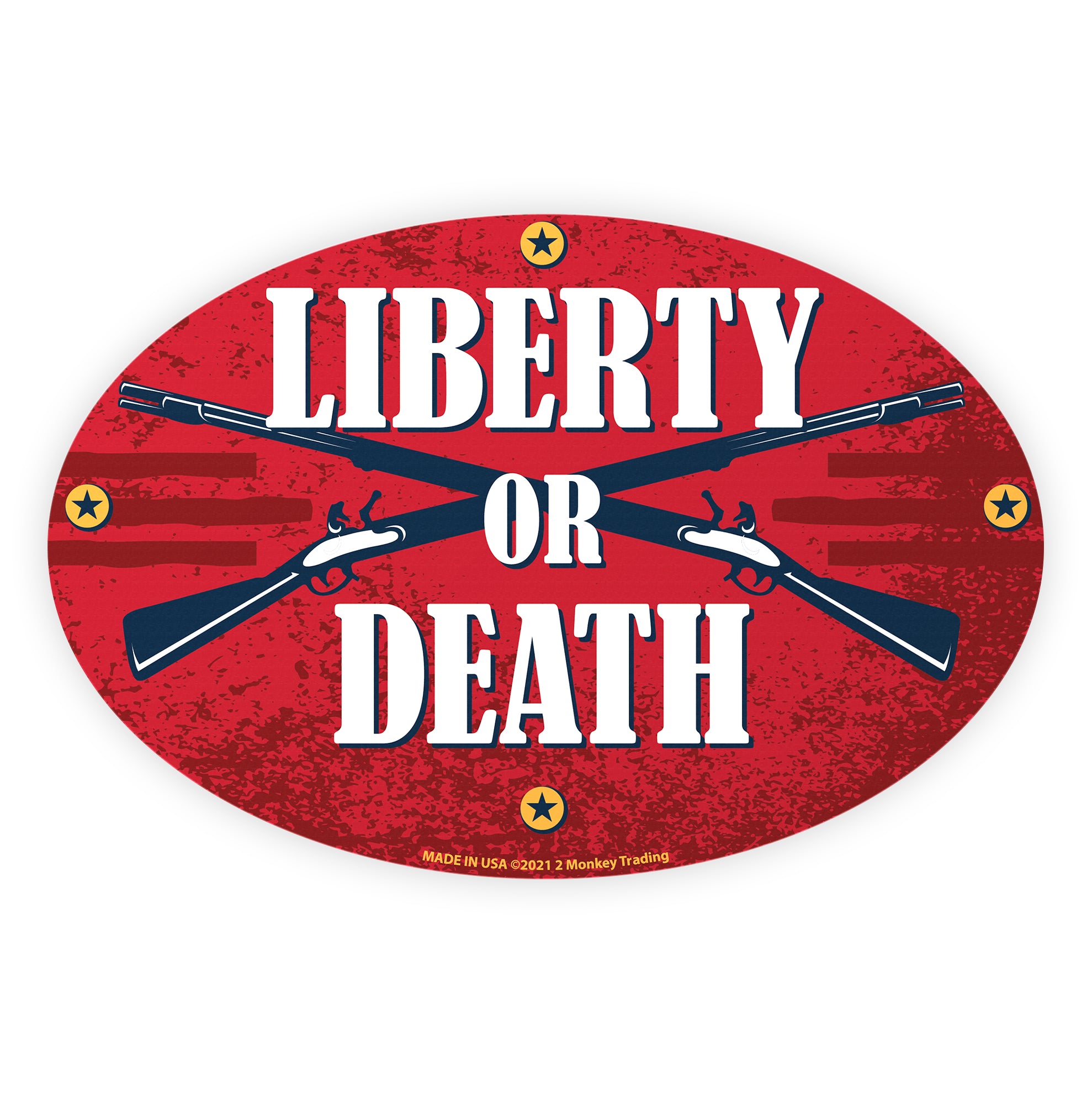 Liberty or Death Crossed Rifles Decal